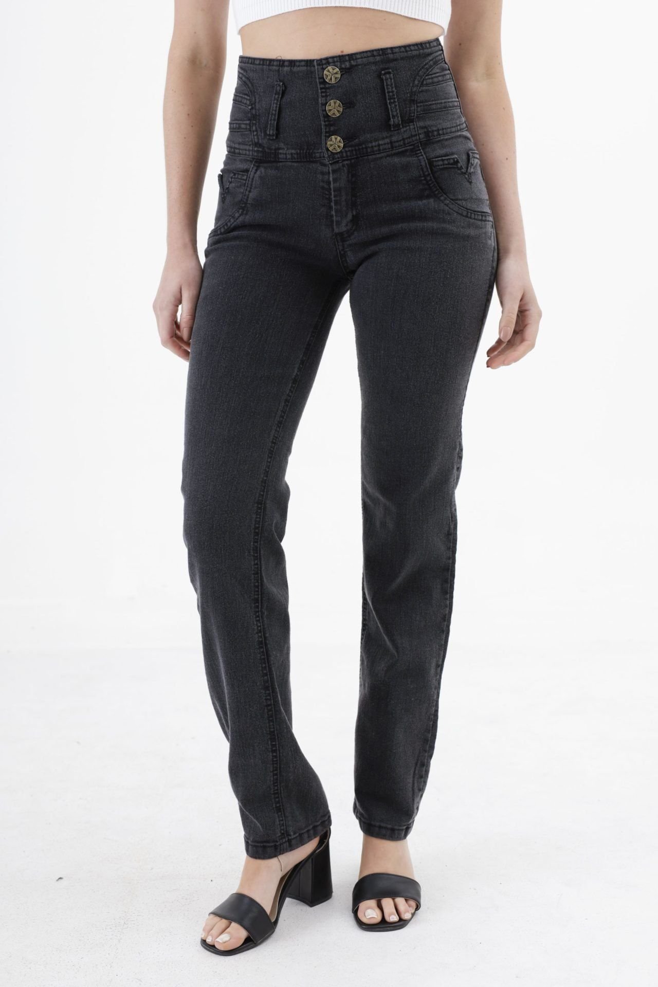 Faja Recto Gris Oscuro (Elastizado) – Flex Denim | Mayorista de Jeans